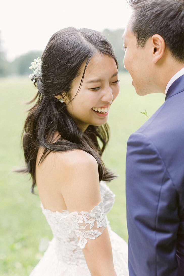 Bride and Groom During Wedding Day Festivities