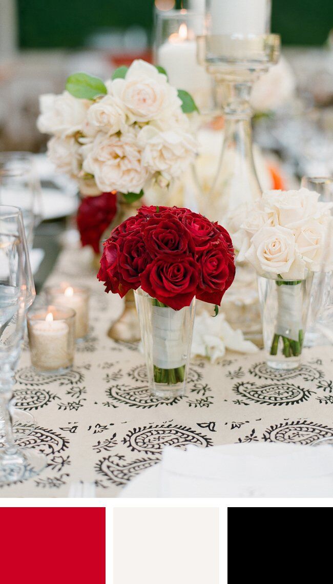 Red, White, Black Color Palette