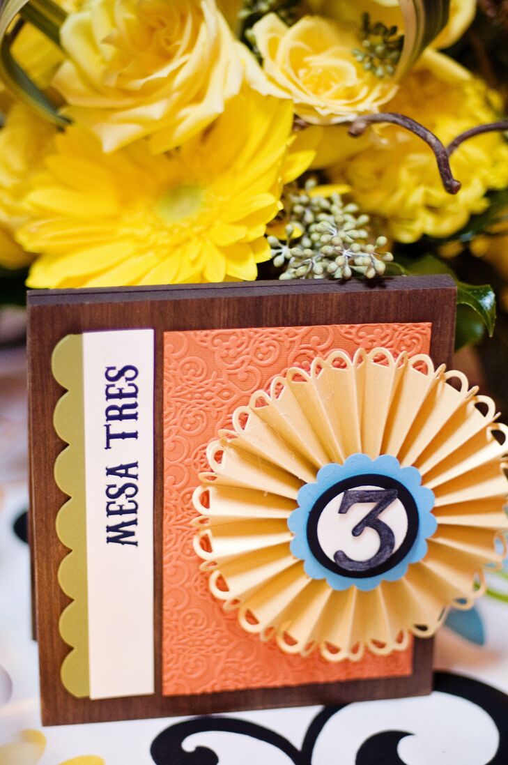 Colorful Spanish Table Numbers