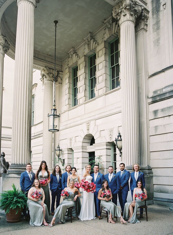 One Couple’s Elegant, Greek-Infused Wedding With Blue and Fuchsia ...