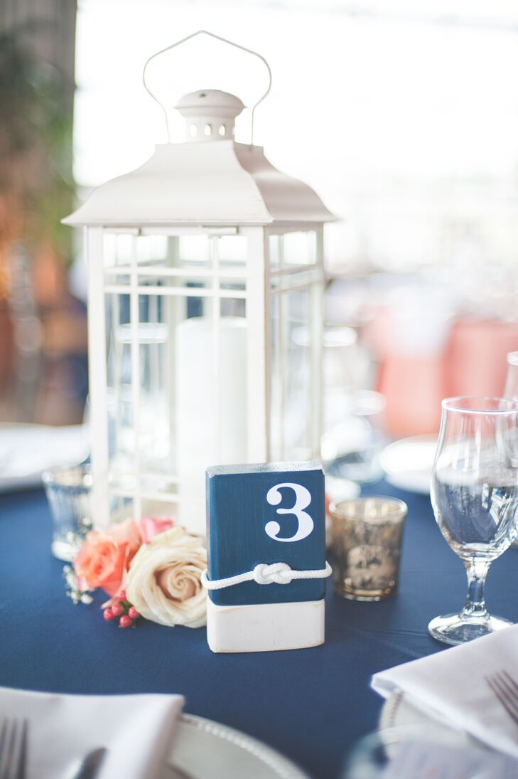 Nautical Table Numbers and Lanterns