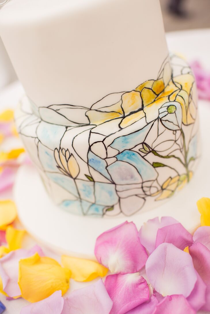 Colorful Stained Glass Wedding Cake