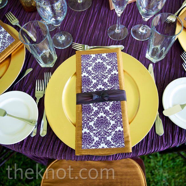 Yellow and Purple Place Setting
