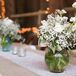 Rose, Stephanotis and Baby's Breath Centerpiece
