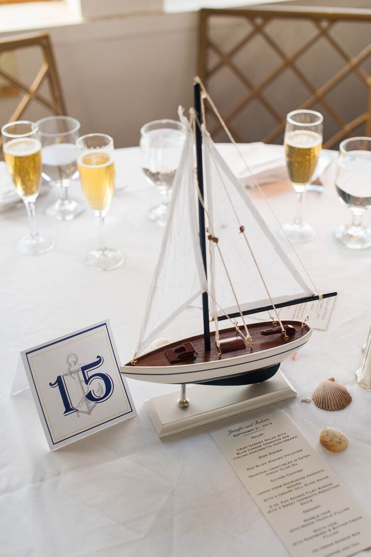 Model Sailboat Centerpieces