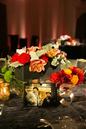 Tall Modern Reception Centerpieces