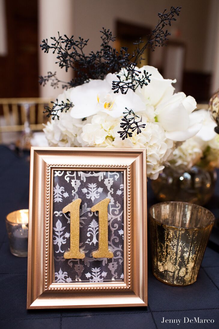 Ornate Gold Framed Table Numbers
