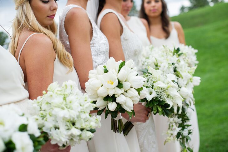 Classic White Tulip, Calla Lily Bouquets