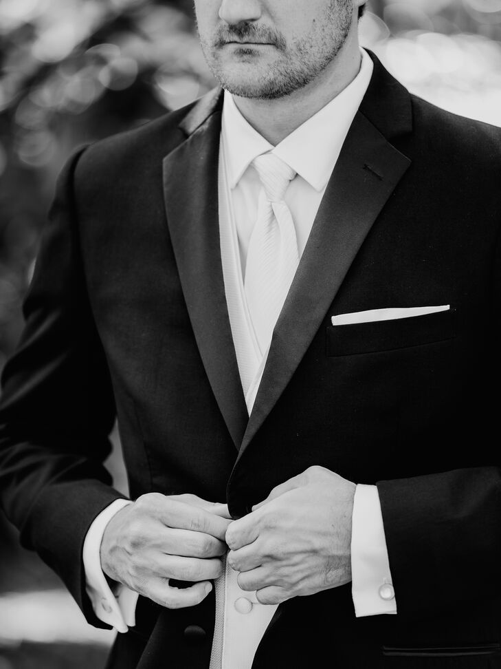 Traditional Black Satin Tuxedo