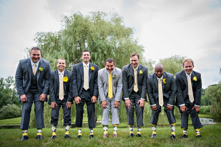 Gray and Yellow Suits