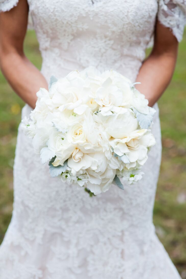 Ivory Peony and Garden Rose Bridal Bouquet