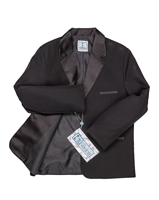 Little Tuxedos "Princeton" Kids Black Tuxedo (5-Piece Set) Flower Girl ...