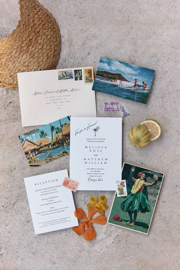 Preppy Beach Wedding Invitations
