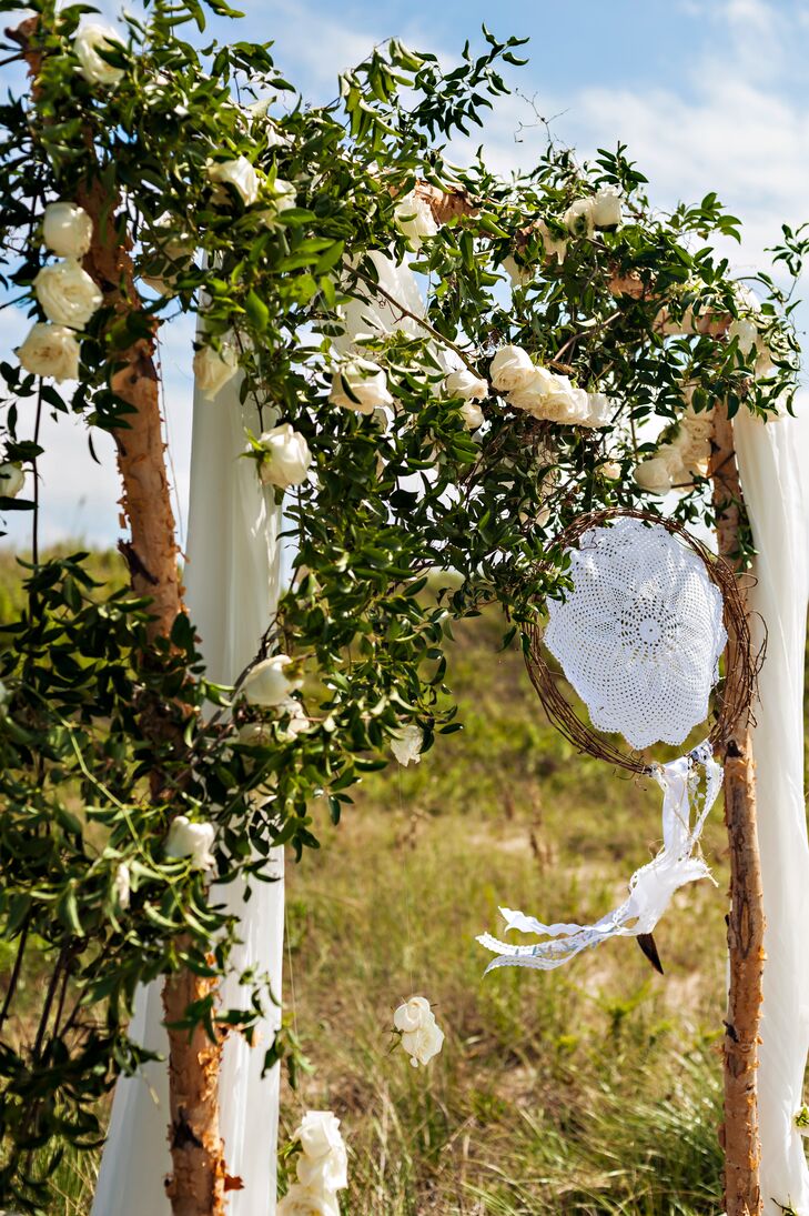 Birch Tree Arbor With Dream Catcher