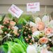 Peach and White Rose Bouquets With Hypercium Berries