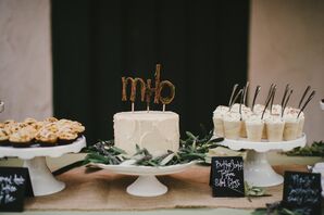 Sage Green and Cream-Colored Sweetheart Table