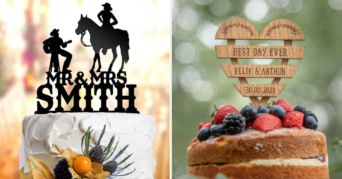 Elopement Cake Topper