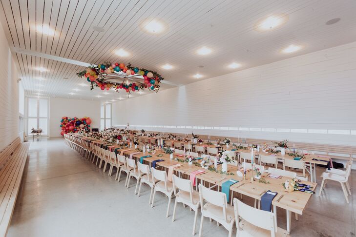 Simple Prospect House Reception with Pops of Color