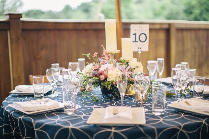 Blue and White Printed Table Linens