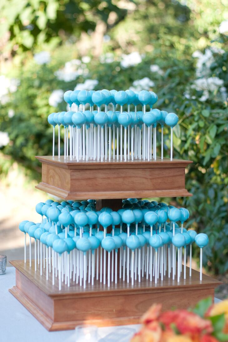 Turquoise Tiered Cake Pops