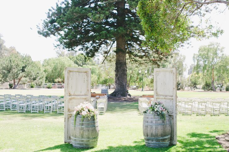 Wooden Freestanding Panels and Barrels