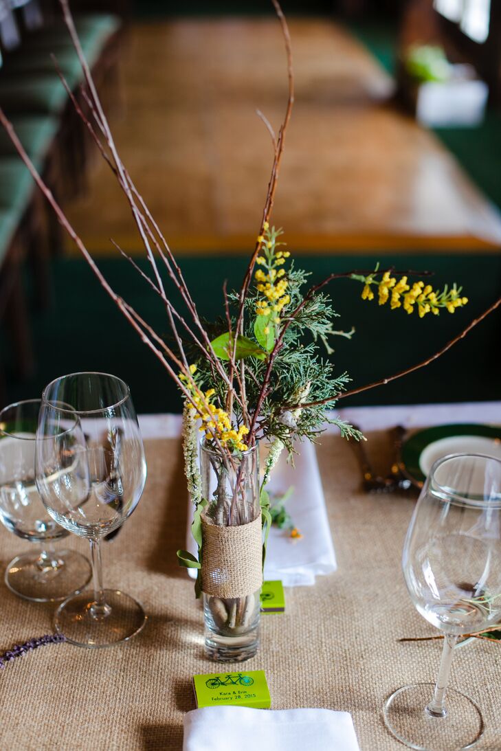 DIY Twig and Greenery Centerpieces