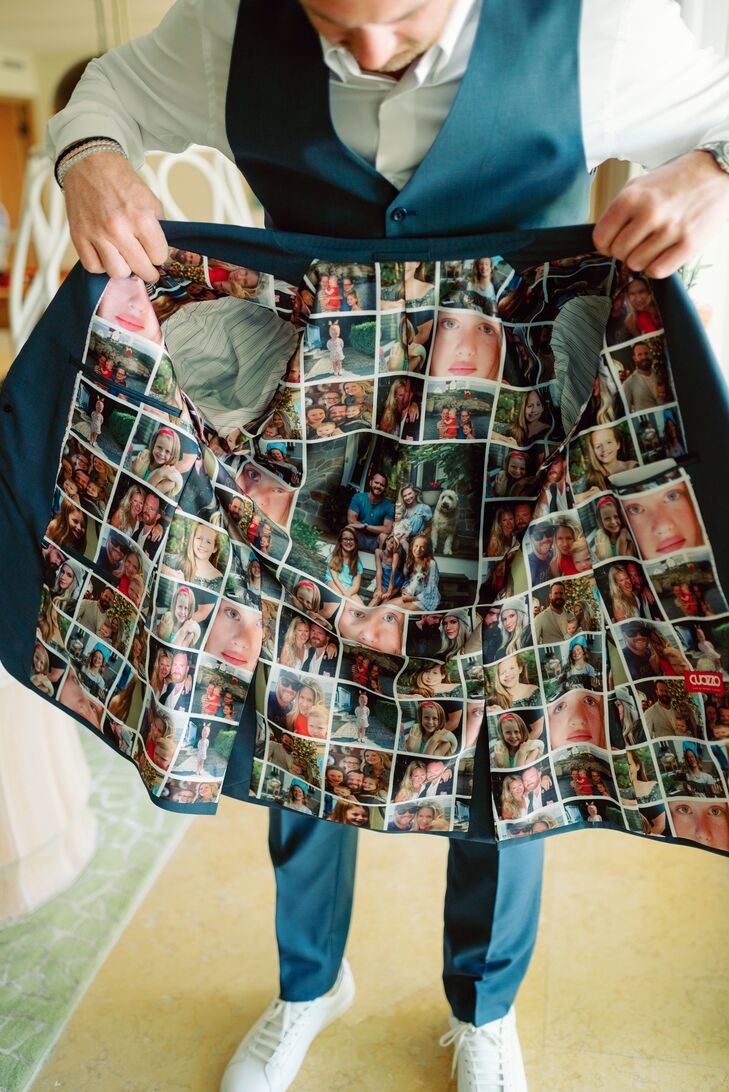 Custom Suit Jacket With Photo-Filled Liner