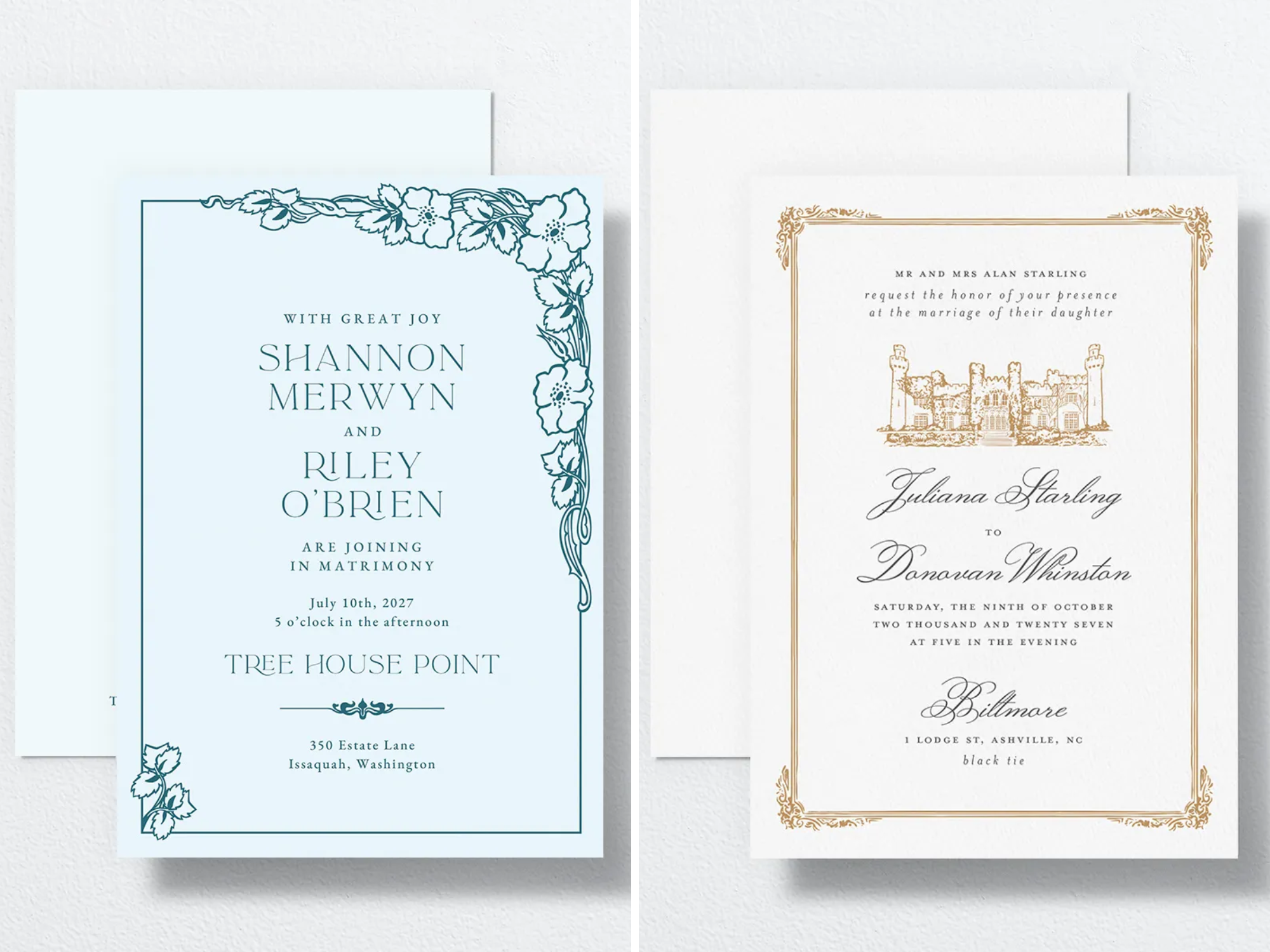 Wedding Invitations With Parents Names Elegant White Wedding