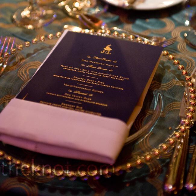 Blue Menu Cards