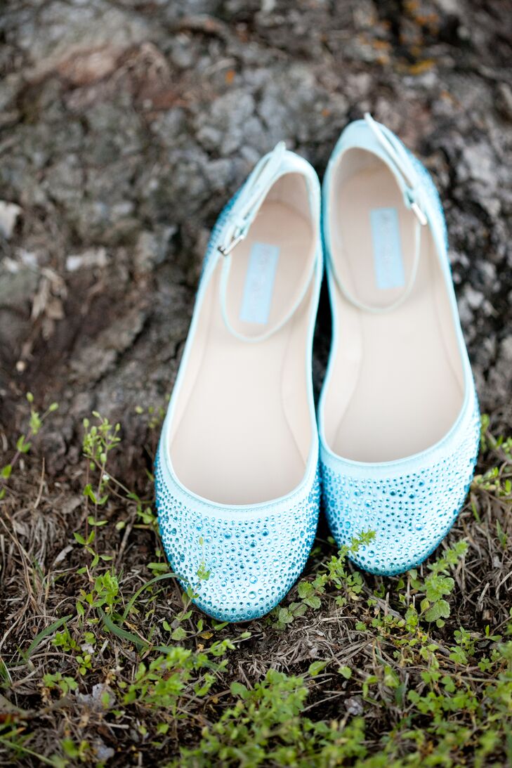 Light Blue Bridal Ballet Flats