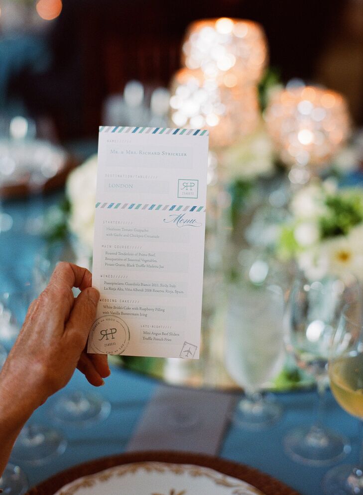 Boarding Pass Escort Cards & Menus