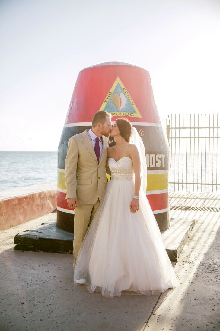 Couple Kissing in Key West, Florida