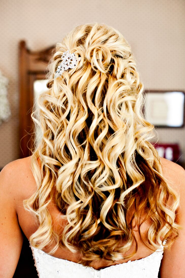 Glamorous Bridal Hairstyle with Jeweled Hair Piece