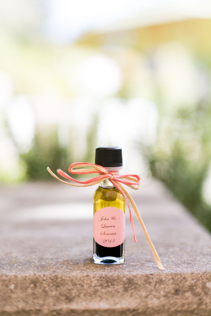 Personalized Mini Bottles of Olive Oil and Vinegar