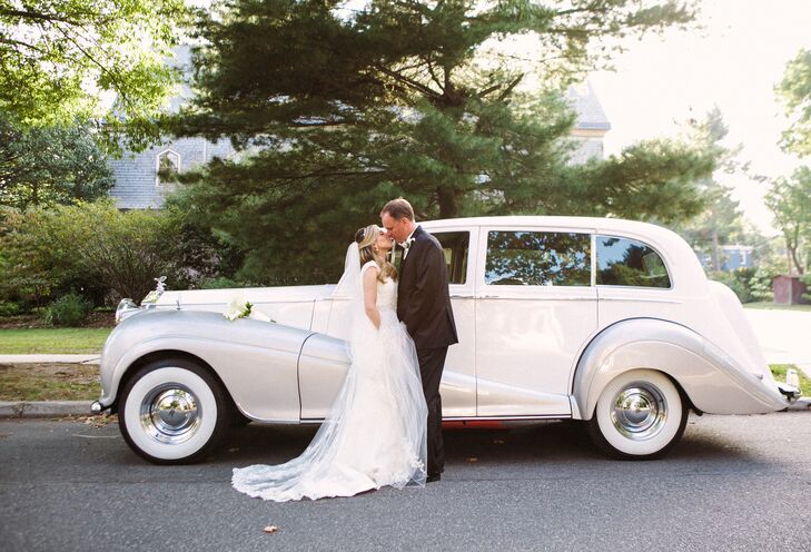 Classic Ivory Bentley Wedding Exit Car