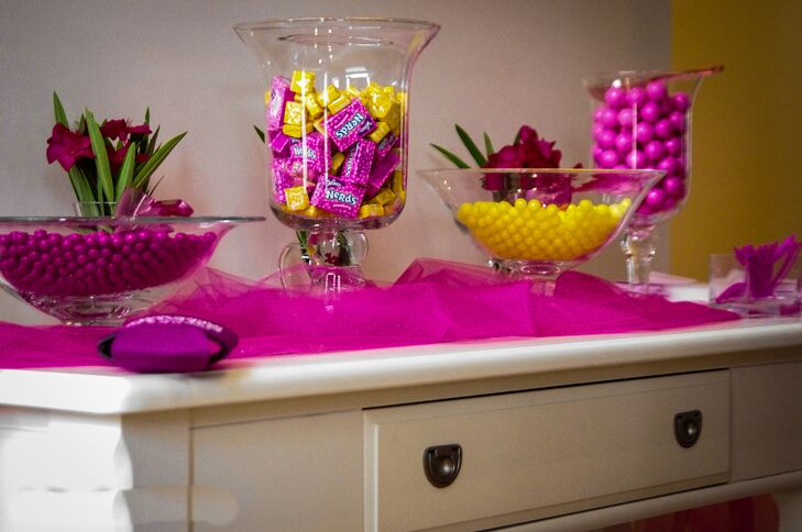Hot Pink and Yellow Candy Bar