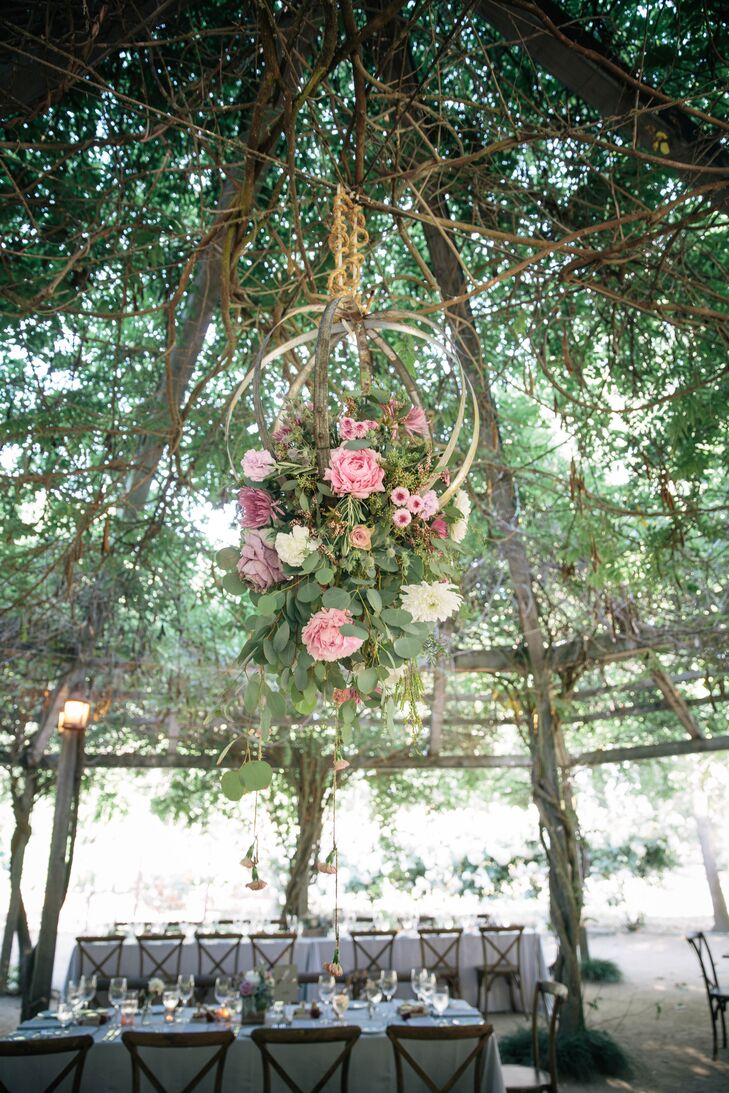 Garden Reception Under Trellis Courtyard