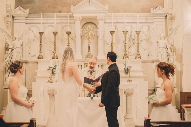 Bride and Groom at Catholic Ceremony