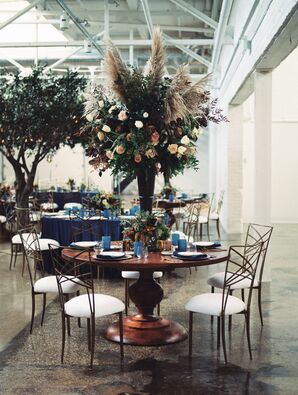 Hanging Plants Over Reception Tables