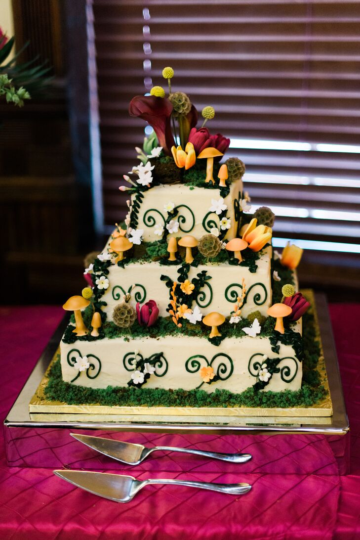 Enchanted Forest Natural Wedding Cake