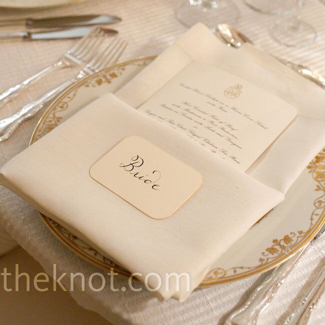 Gold Menu Cards