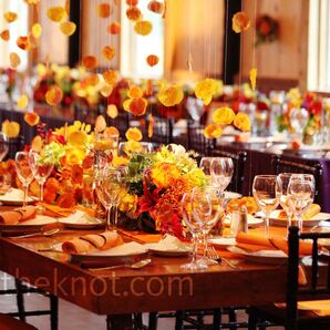 Autumn-inspired Reception Decor