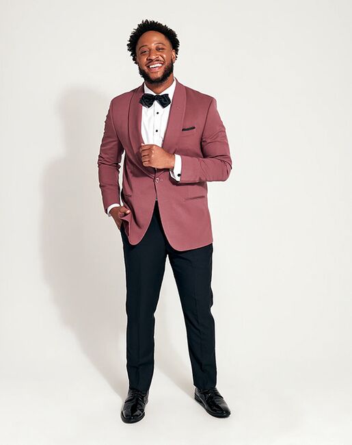 The Black Tux Rose Shawl Jacket Tuxedo Wedding Tuxedo | The Knot