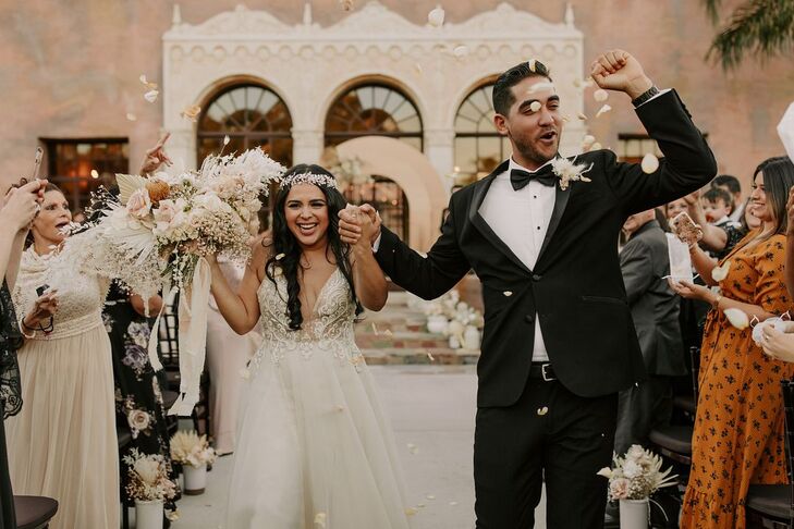 Bride and Groom Celebrate