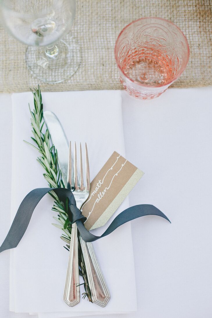 Natural Rosemary Table Setting