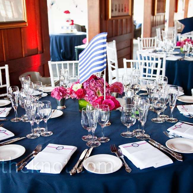 Navy Blue Table Accents