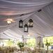 Draped Tented Reception with Hanging Lanterns