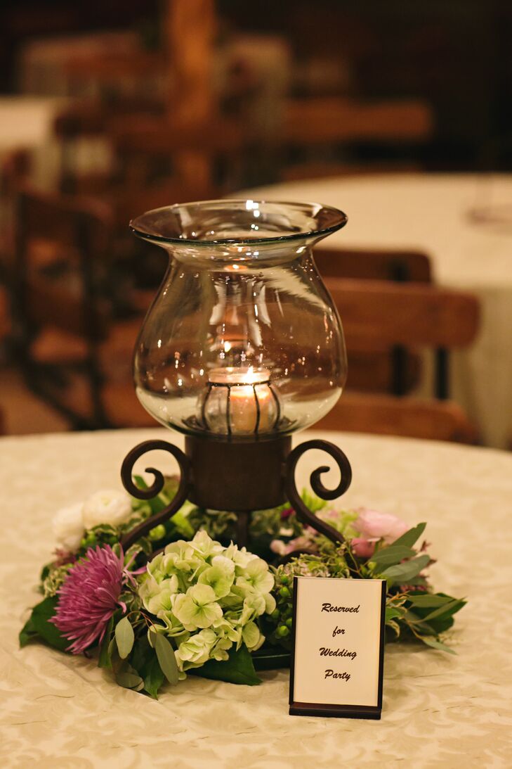 Floral, Candle Reception Centerpiece