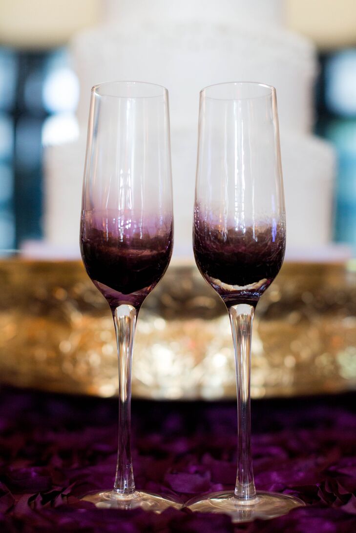 Purple Toasting Glasses