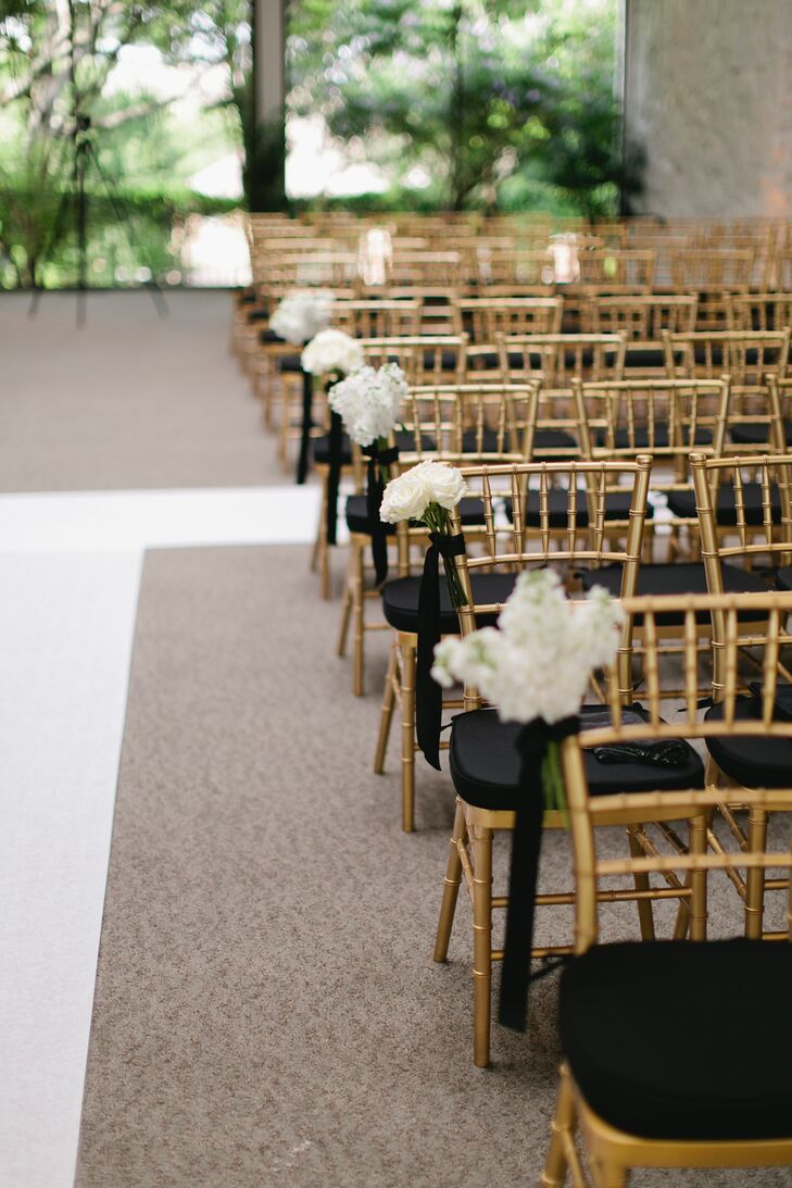 Gold and Black Ceremony Chiavari Chairs